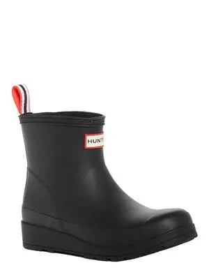 Hunter Original Short Play Wedge Rain Boots Black Matte