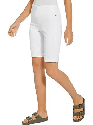 Lyssé Cuffed Denim Shorts - White