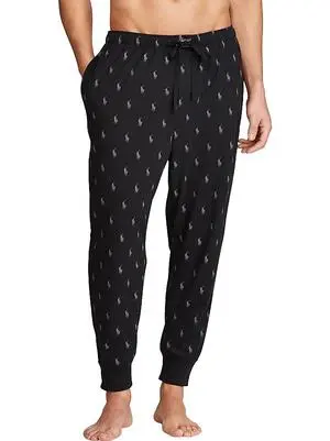 Polo Ralph Lauren Pony Print Pajama Jogger Pants Black/gray