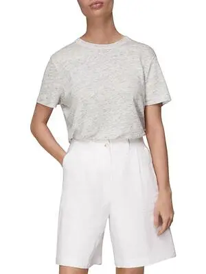 Whistles Ultimate Linen Top - Grey