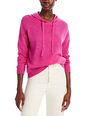 Bloomingdale'S C By Bloomingdale's Exclusive Pullover Cashmere Hoodie Rose Heather