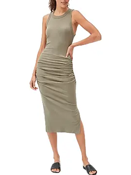 Michael Stars Wren Tank Midi Dress Olive