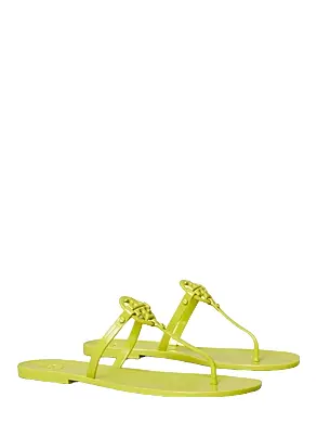 Tory Burch Mini Miller Jelly Thong Sandals Leaf Green