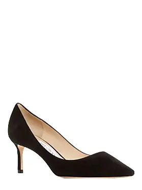 JIMMY CHOO Romy 60 Pointed-Toe Pumps Black Suede