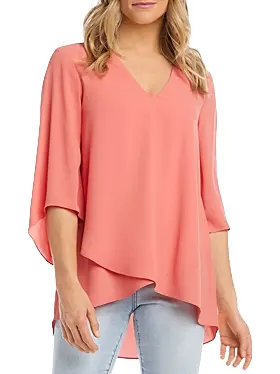 Karen Kane Asymmetric Top Salmon