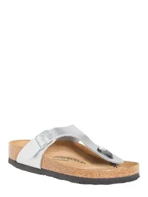 BIRKENSTOCK Gizeh Thong Sandals - Silver