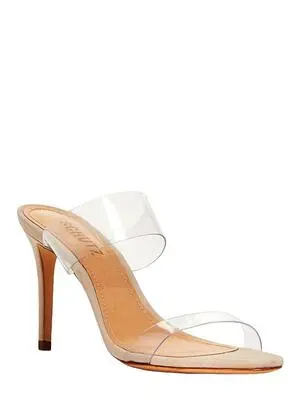 Schutz Ariella High-heel Slide Sandals - Natural/transparent