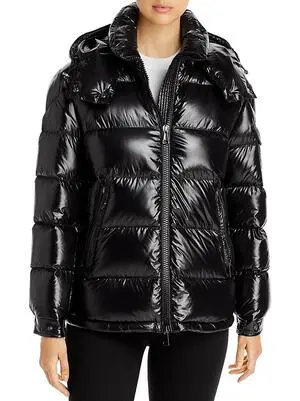 Moncler Maire Hooded Down Coat - Black