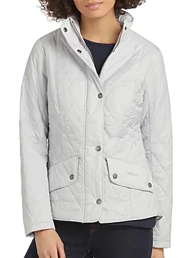 Barbour Flyweight Cavalry Quilted Jacket Ice White