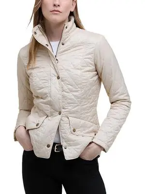 Barbour Flyweight Cavalry Quilted Jacket - Pearl/stone