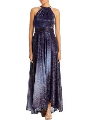 Aqua Metallic Ombre Gown Exclusive - Navy/peri
