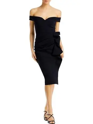 Chiara Boni La Petite Robe Off-the-shoulder Cocktail Dress - Black