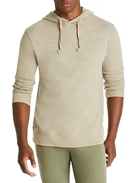 Faherty Brand Slub Cotton Hoodie Mountain Sand