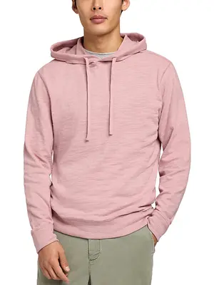 Faherty Brand Slub Cotton Hoodie Spring Quartz