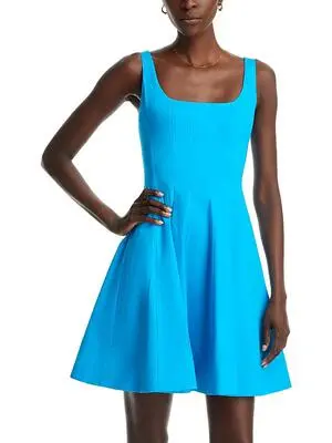Staud Wells Mini Dress Aquatic Blue