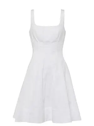 Staud Wells Mini Dress - White