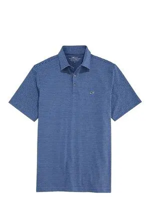 Vineyard Vines Bradley Striped Sankaty Polo Shirt Blue/ Sum Evening