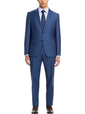 BOSS Huge/genius Wool Twill Slim Fit Suit - Blue