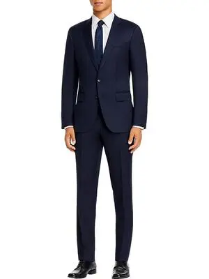 BOSS Huge/genius Wool Twill Slim Fit Suit - Navy
