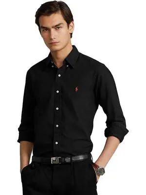Polo Ralph Lauren Classic Fit Long Sleeve Cotton Oxford Button Down Shirt - Black