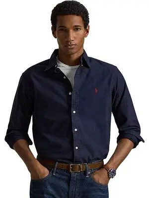 Polo Ralph Lauren Classic Fit Long Sleeve Cotton Oxford Button Down Shirt - Navy