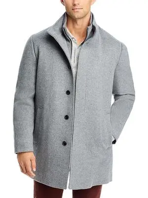 Cardinal Of Canada Mont Royal Wool & Cashmere Car Coat - Ligth Grey