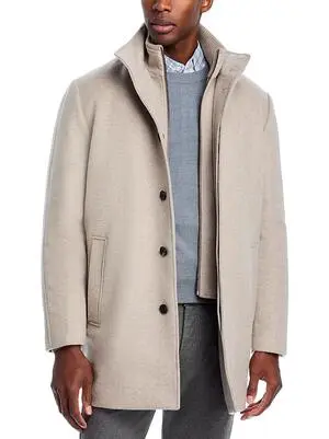 Cardinal Of Canada Mont Royal Wool & Cashmere Car Coat - Taupe