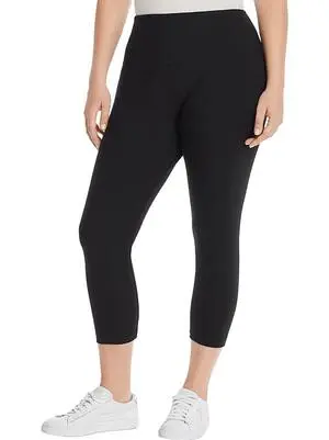 Lyssé Cotton Stretch Cropped Leggings - Black