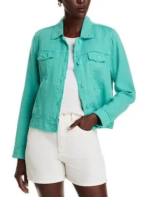 Tommy Bahama Two Palms Raw-edge Linen Jacket - Azul Mar