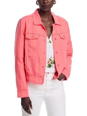 Tommy Bahama Two Palms Raw-edge Linen Jacket - Melon Berry