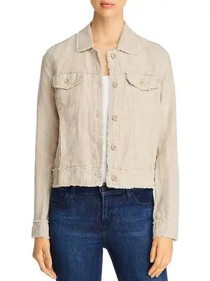 Tommy Bahama Two Palms Raw-edge Linen Jacket - Natural