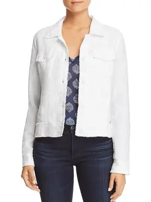 Tommy Bahama Two Palms Raw-edge Linen Jacket - White