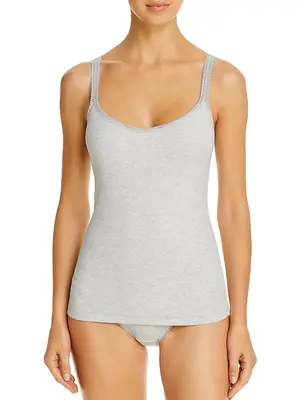 ON GOSSAMER On Gossamer Cabana Cotton Blend Camisole Heather Gray