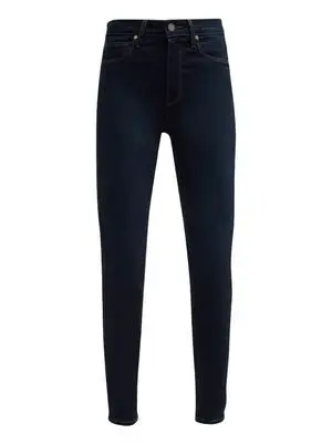 Paige Hoxton High-rise Ankle Skinny Jeans - Black Shadow