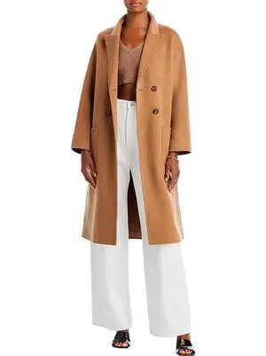 ANINE BING Dylan Wool & Cashmere Trench Coat - Brown