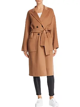 ANINE BING Anine Bing Dylan Wool & Cashmere Trench Coat Camel