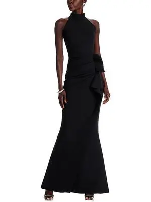 Chiara Boni La Petite Robe Gudrum Sleeveless Mermaid Gown Black