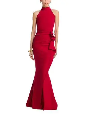 Chiara Boni La Petite Robe Gudrum Sleeveless Mermaid Gown Fire
