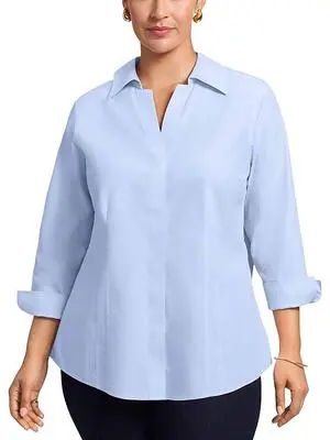 Foxcroft Taylor Blouse Blue Wavee