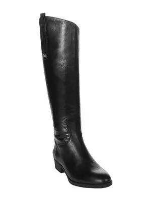 Sam Edelman Penny Leather Riding Boots - Black