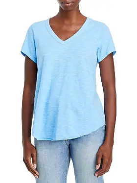 Wilt Shrunken V-Neck Tee Blue Jay