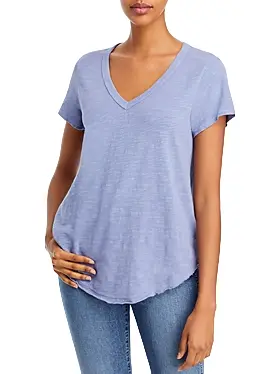 Wilt Shrunken V-Neck Tee Blueberry