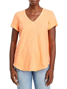 Wilt Shrunken V-Neck Tee Tangerine