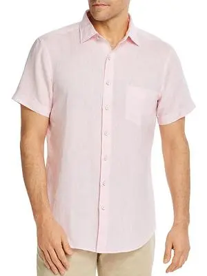 Rodd & Gunn Ellerslie Linen Textured Classic Fit Button-up Shirt - Glacier