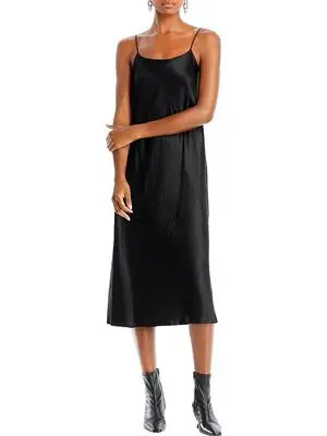 Vince Satin Slip Dress - Black
