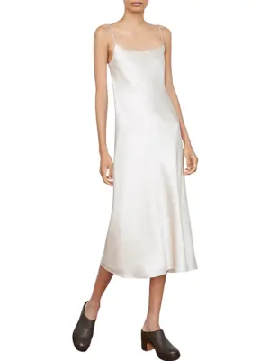Vince Satin Slip Dress Champagne