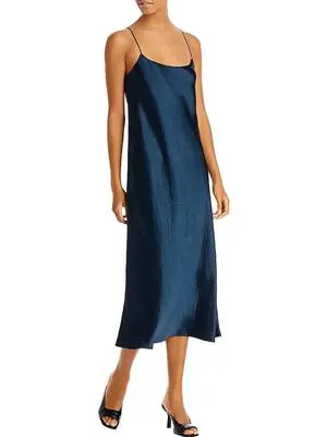 Vince Satin Slip Dress - Coastal Blue