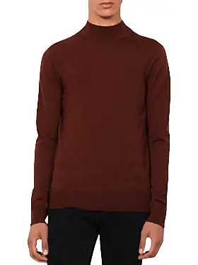 Sandro Industrial Slim Fit Sweater Brick Red