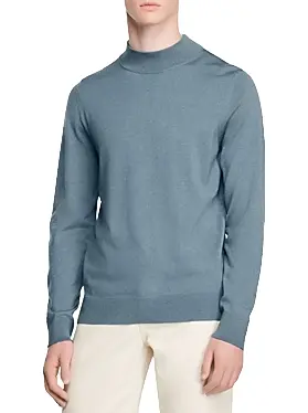 Sandro Industrial Slim Fit Sweater Middle Gray