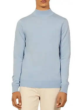 Sandro Industrial Slim Fit Sweater Sky Blue